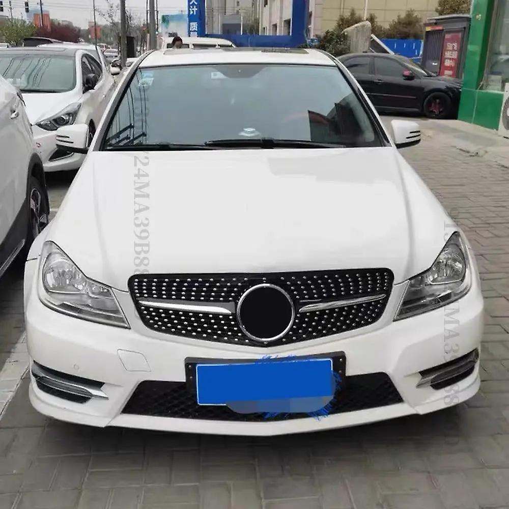 Front Bumper Inlet Grille Racing Grill Diamond Style For Mercedes Benz ...