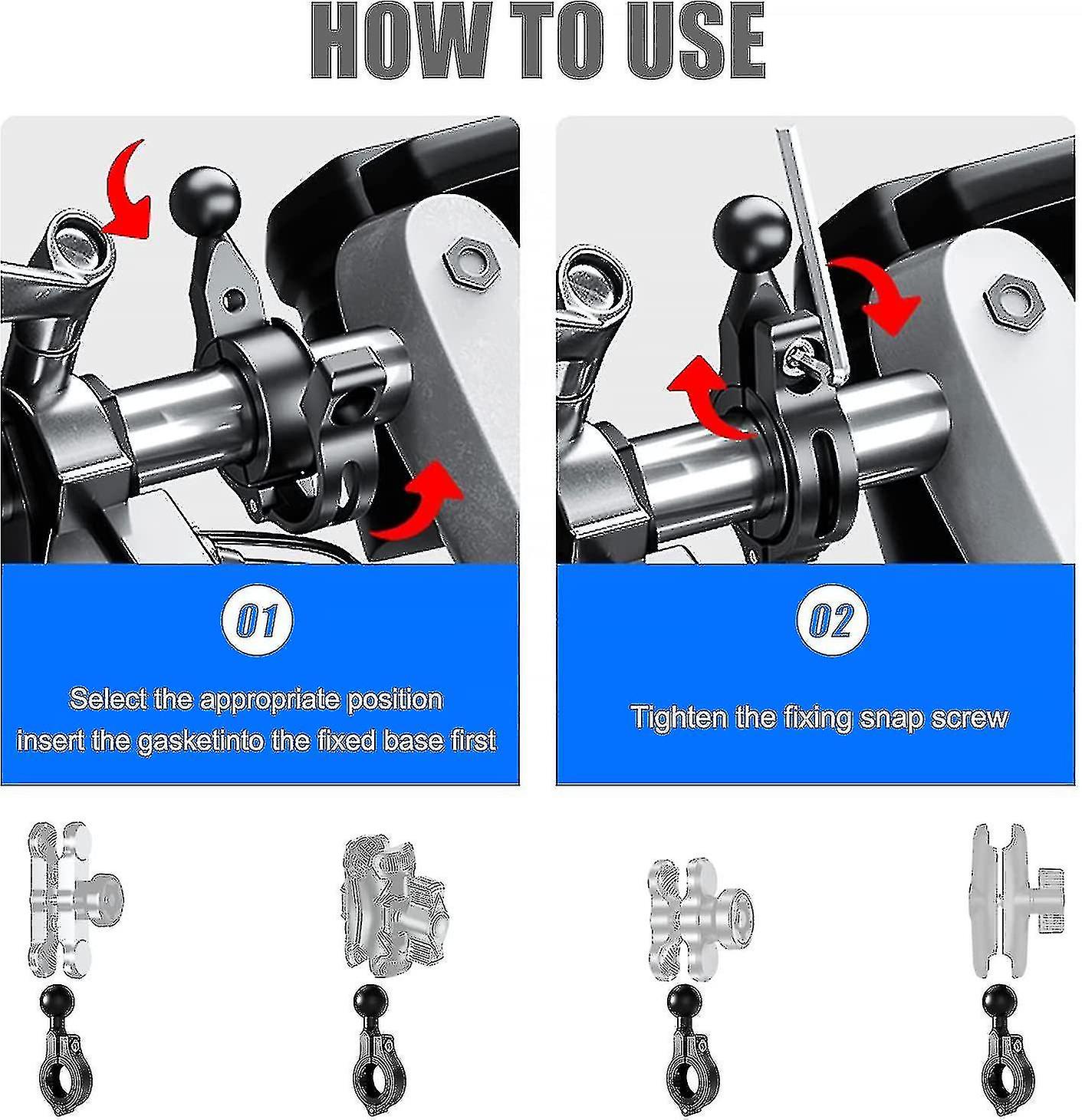 Ram Mount Motorcycle Ball Phone Holder Scooter For Ps Motorcycle Tomtom ...