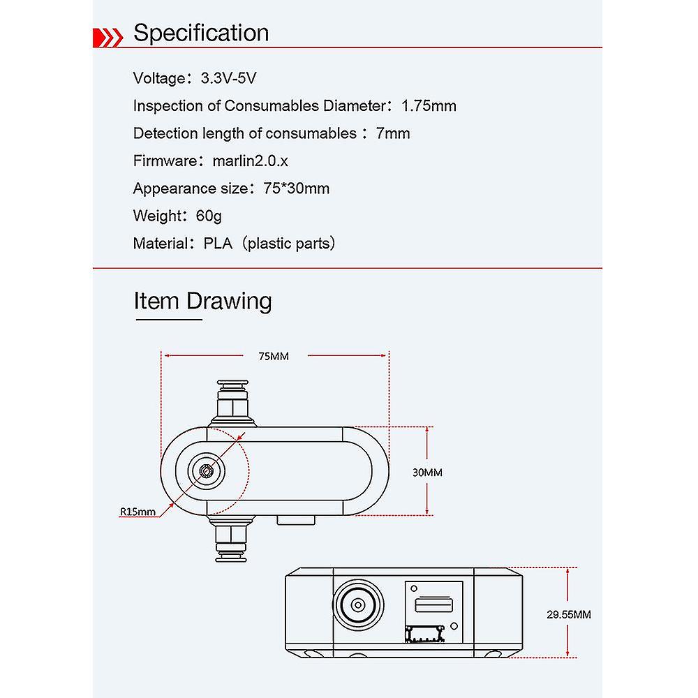 Smart Filament Sensor Break Detection Module V1.0 Monitor 3d Printer ...
