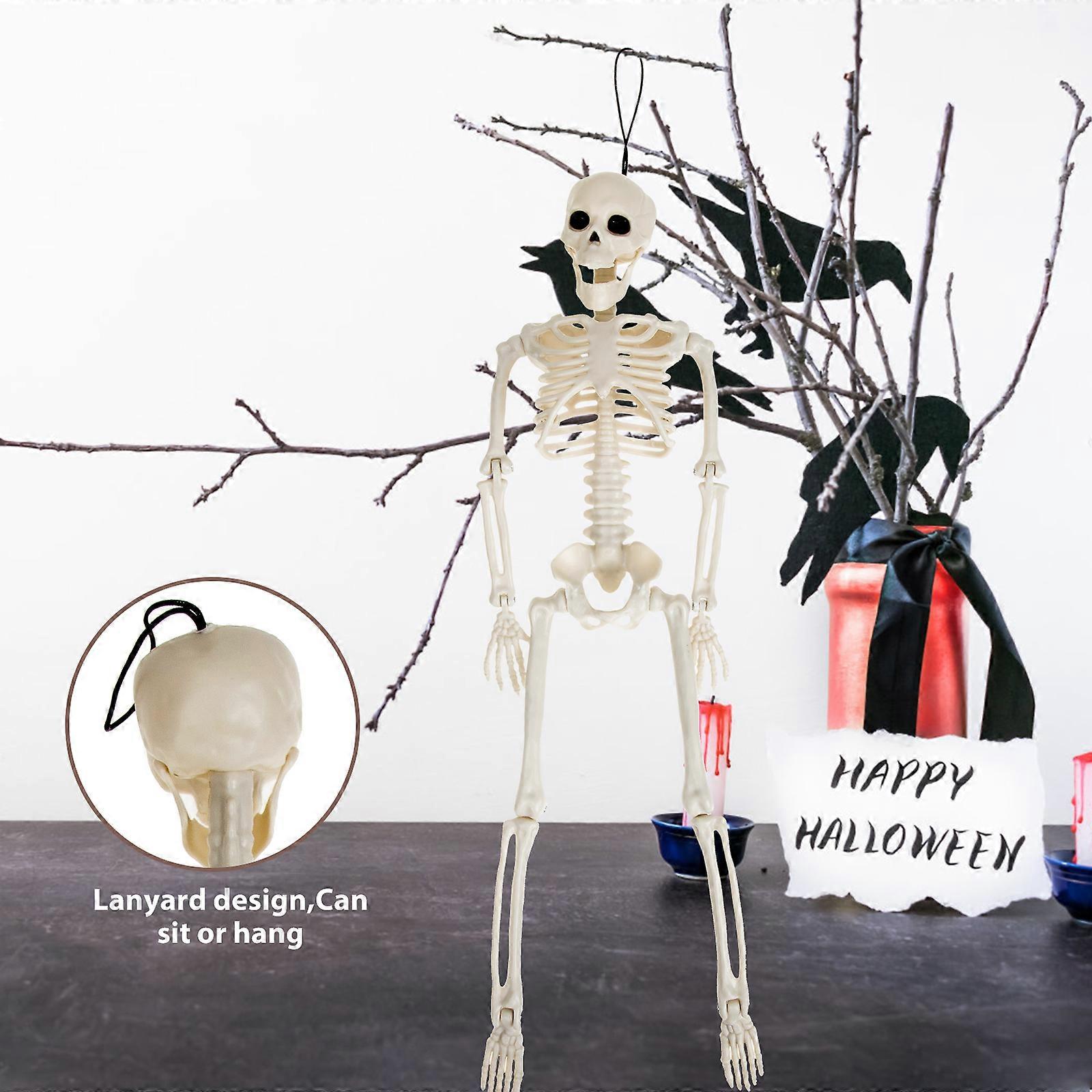 Plastic Skeleton Haunted House Skeleton Movable Skeleton Halloween ...