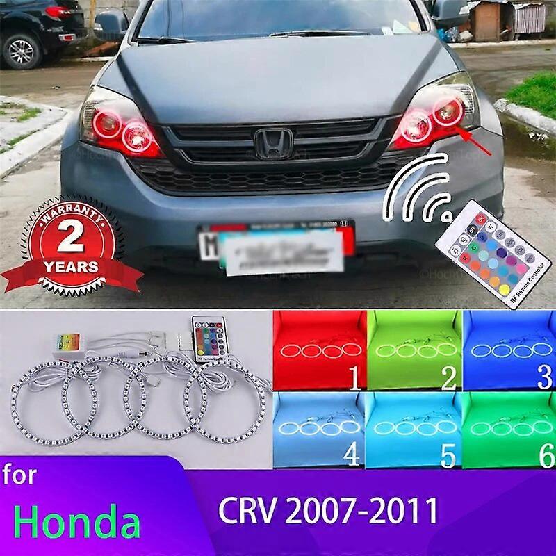 RGB multi-color RF Remote Control Halo Rings DRL LED Angel Eyes Kit For ...