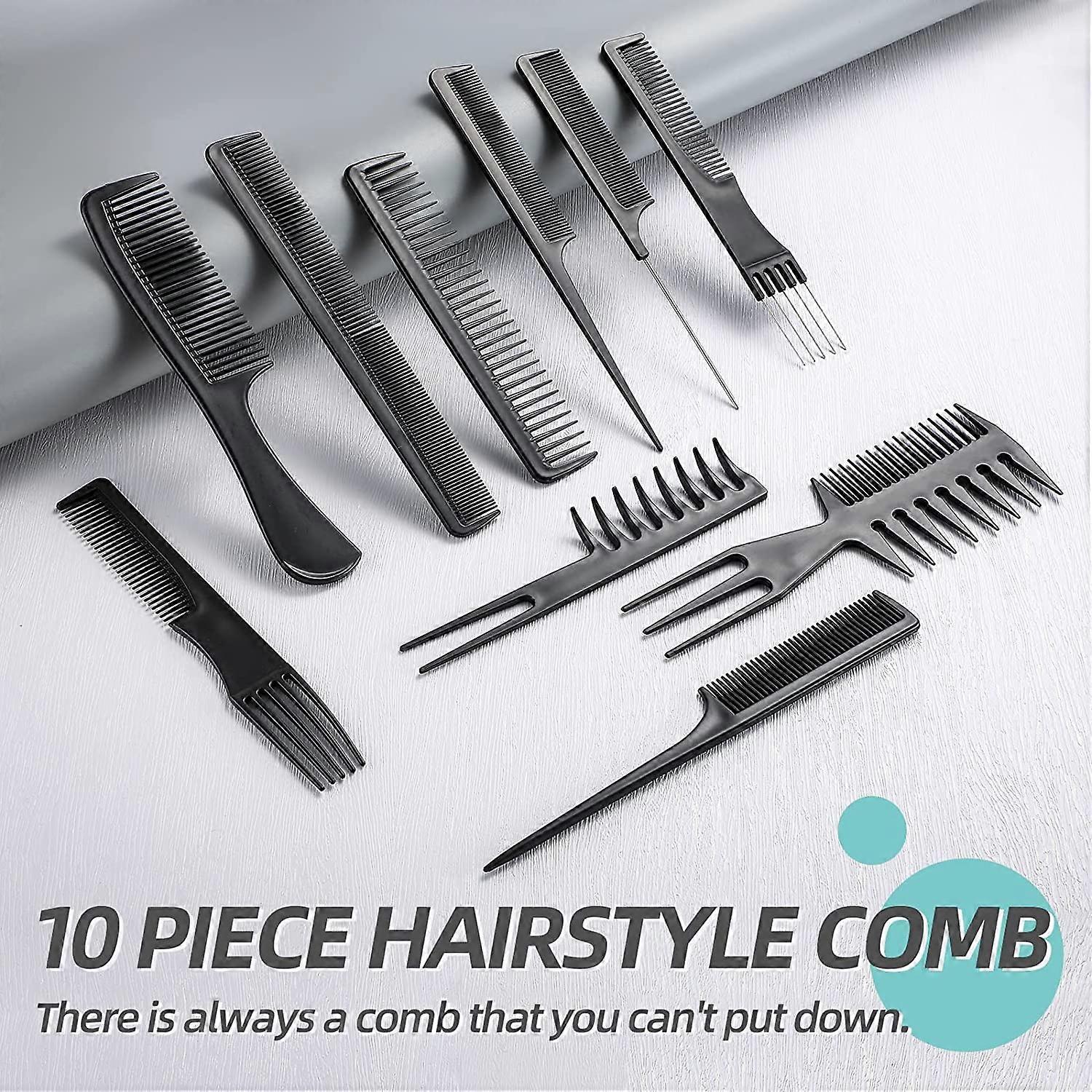 10-Pack Hair Stylist Professional Styling Comb Sets Variety of Sets for ...