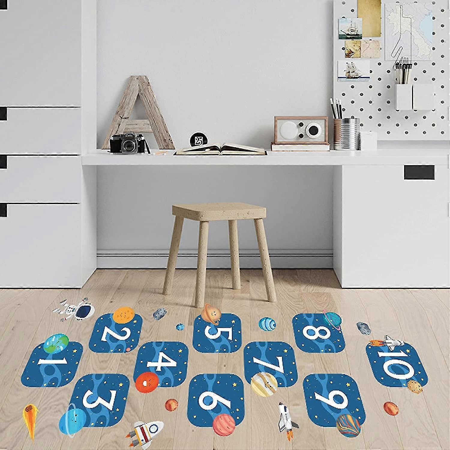 Digital Hopscotch Game Floor Stickers Creative Universe Number Puzzle ...