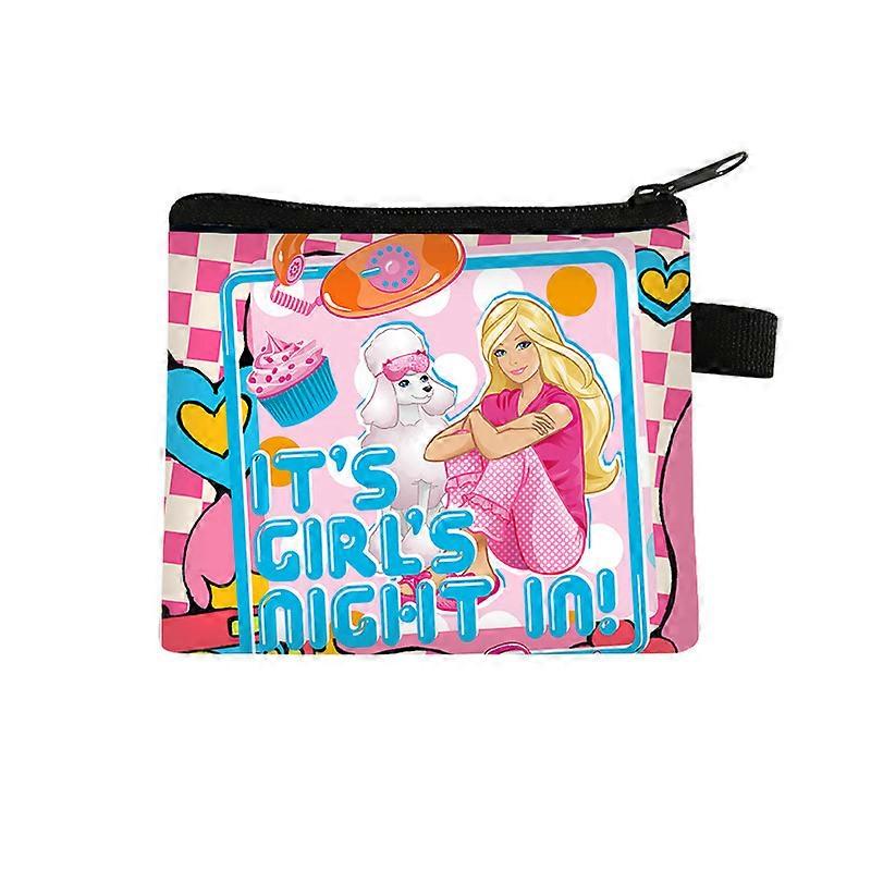 Kawaii Barbie Mini Coin Purse Anime Fashion Girls Portable Zipper Card ...