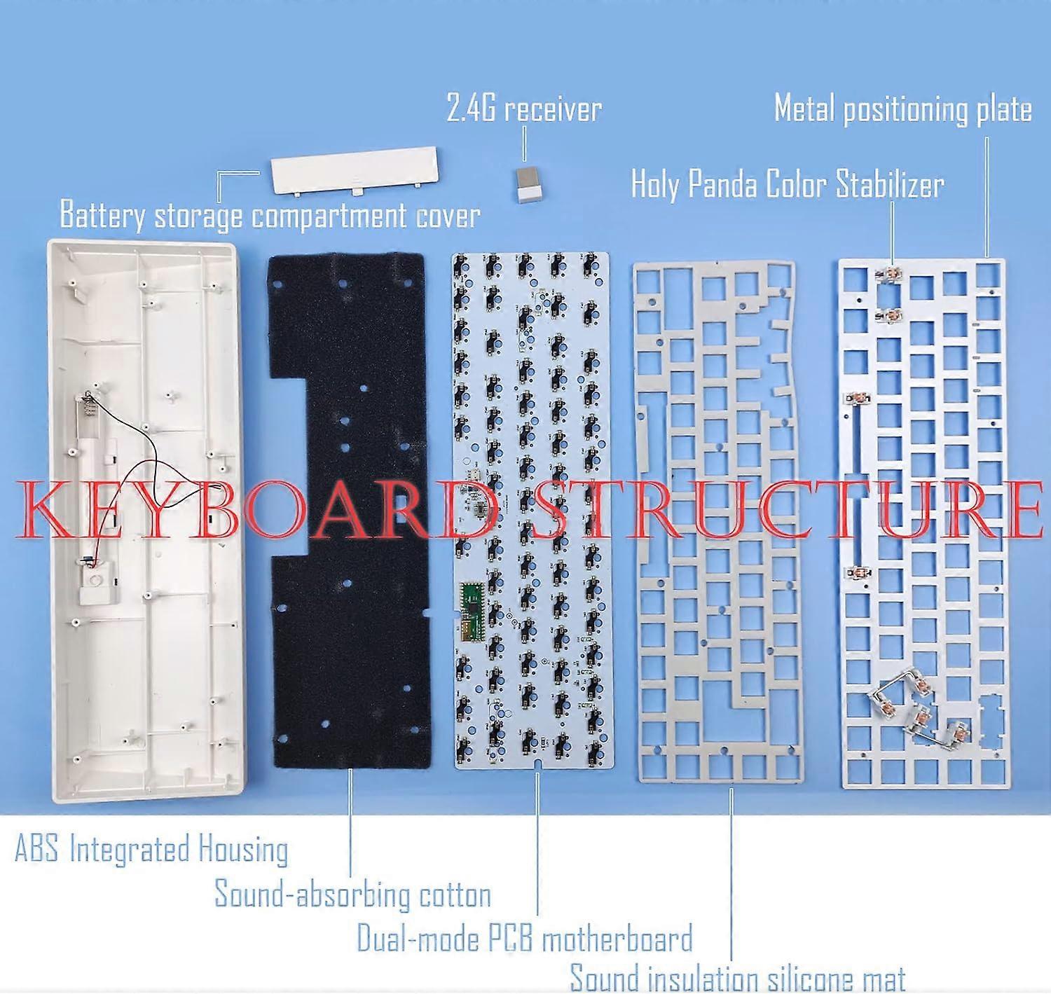 Hot Swap Keyboard Kit Bluetooth-compatible 5.0 Customized Keyboard ...