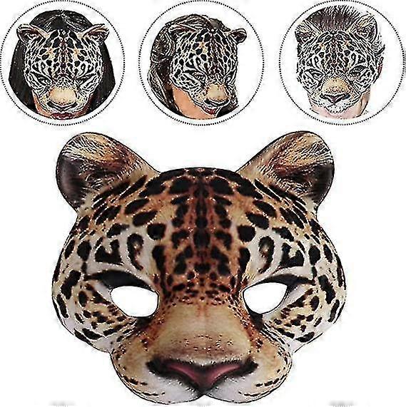 Half Face Masquerade Masks Venetian Animal Leopard Half Masks Costumes ...