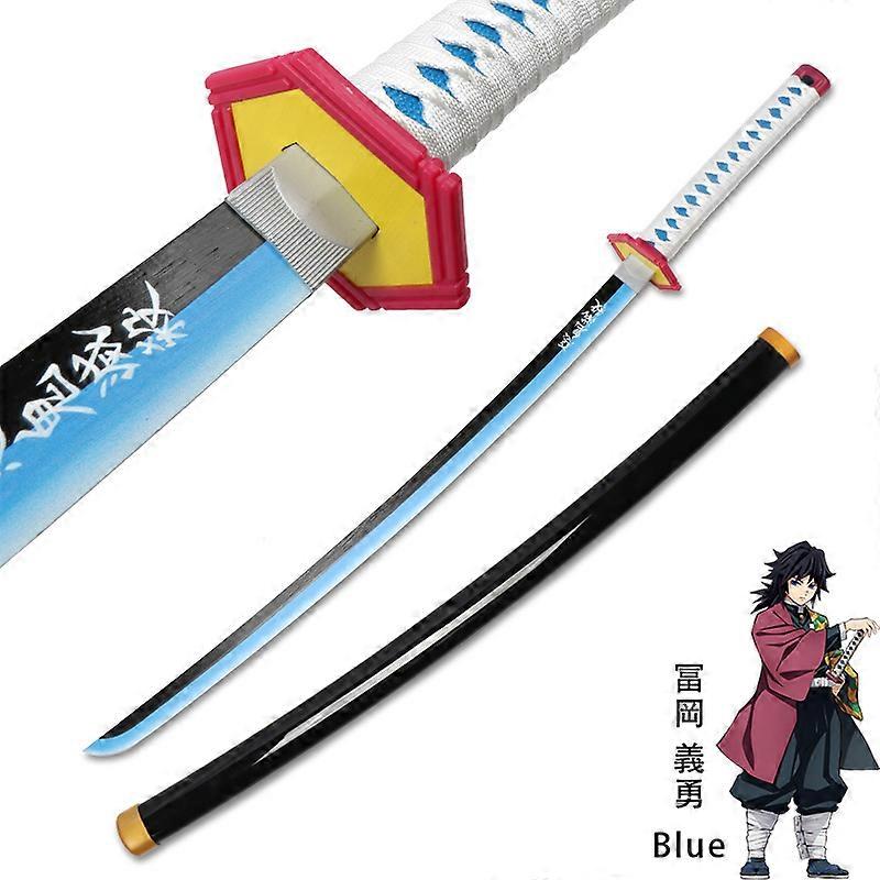 104cm Demon Slayer Katana Sword Kimetsu no Yaiba Wooden Cosplay Anime ...