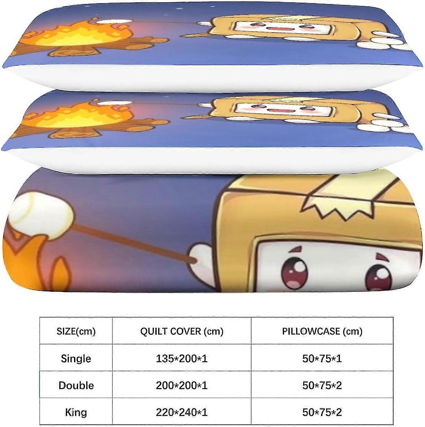 o4681 Bed Sheets Lankybox 3D Print Duvet Cover Bedding,3 Pieces Set ...