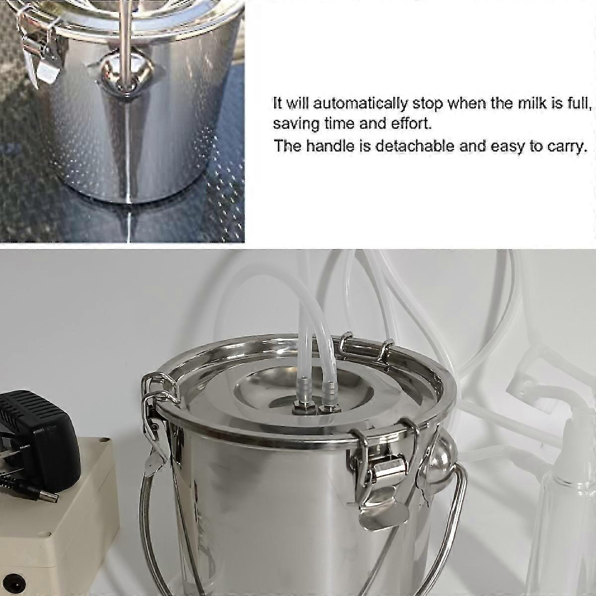 Electric Milker 5 Liter Electric Vacuum Pump Goat Milking Machine 304 ...