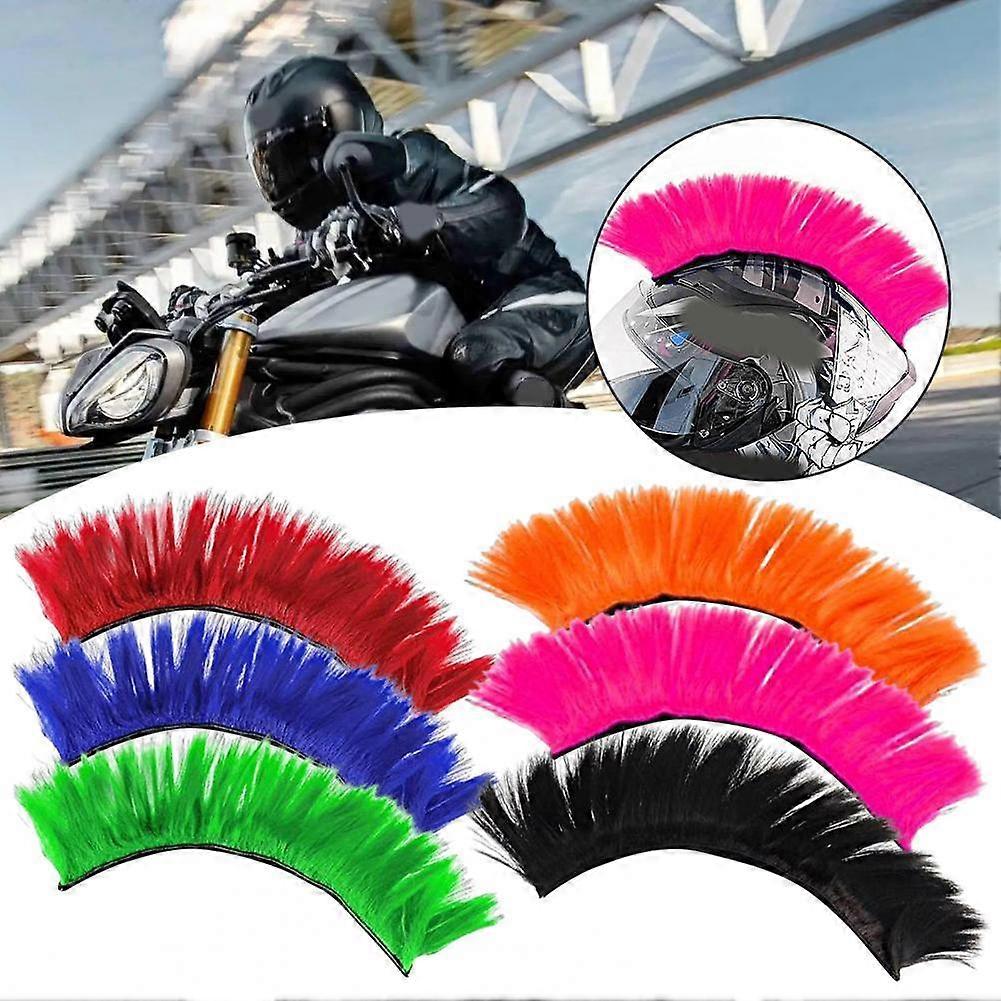 Mohawk Helmet Wig Cuttable Helmet Decorations Wigs Cockscomb Motocross ...