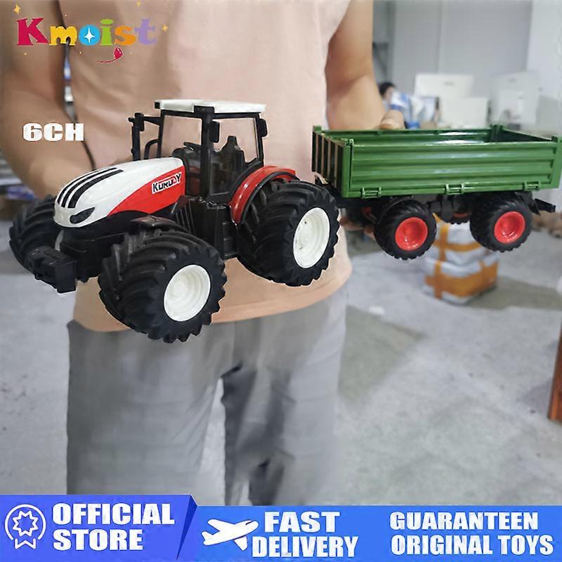 RC Tractor Trailer with LED Headlight Farm Toys Set 2.4GHZ 1/24 Remote ...