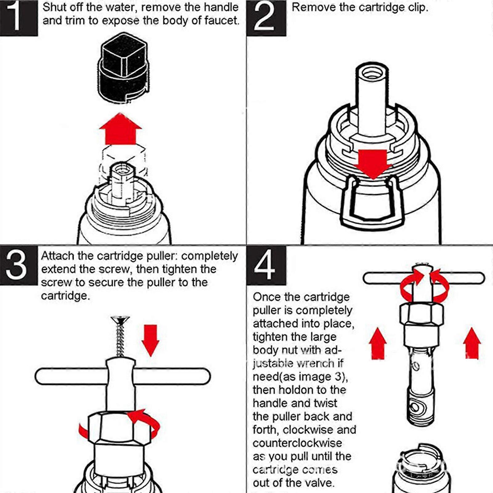 Faucet Cartridge Tool Premium Alloy Cartridge Puller Tool for Moen Posi ...