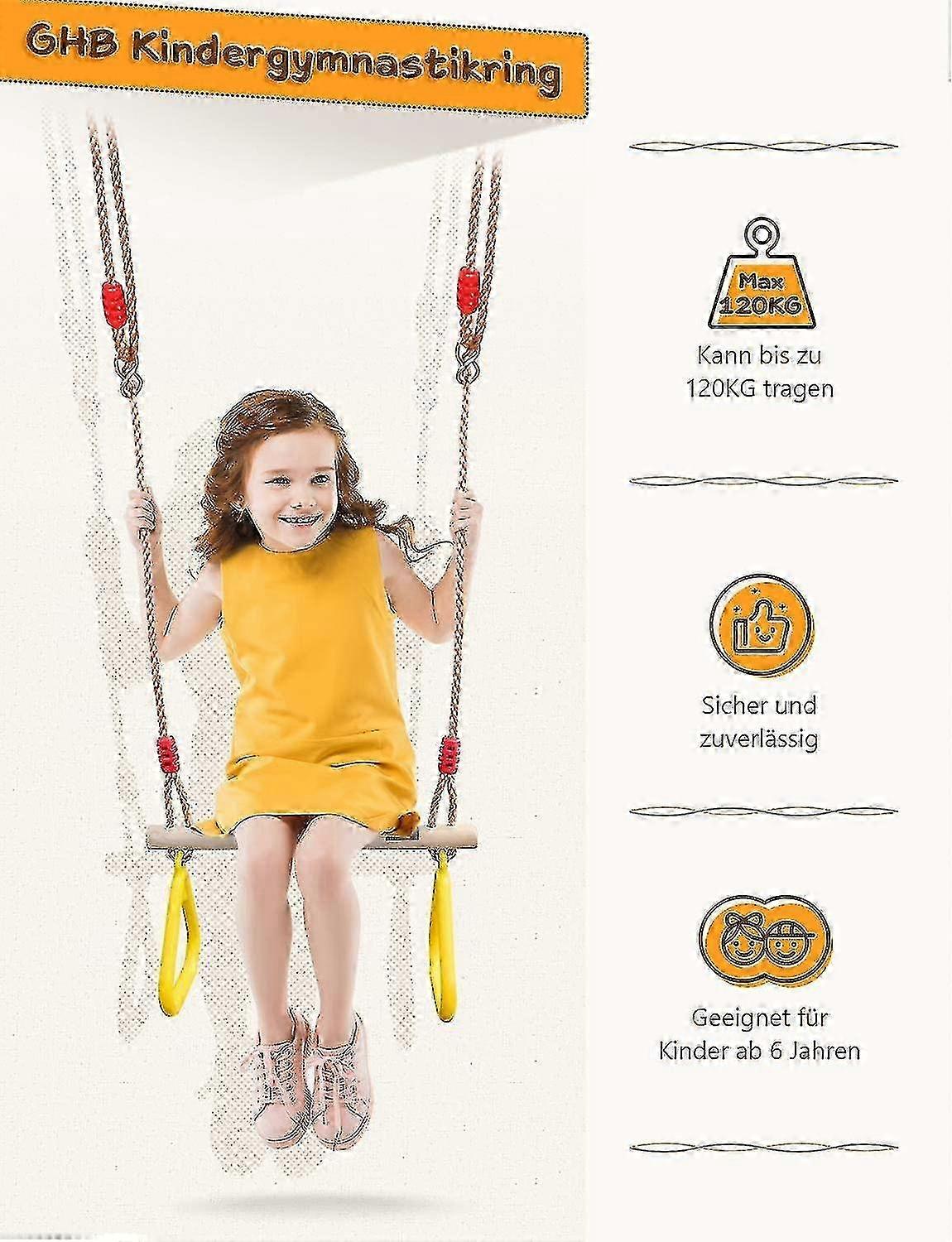 Kids Trapeze Bar With Gym Rings For Climbing Frame Edition | Fruugo UK