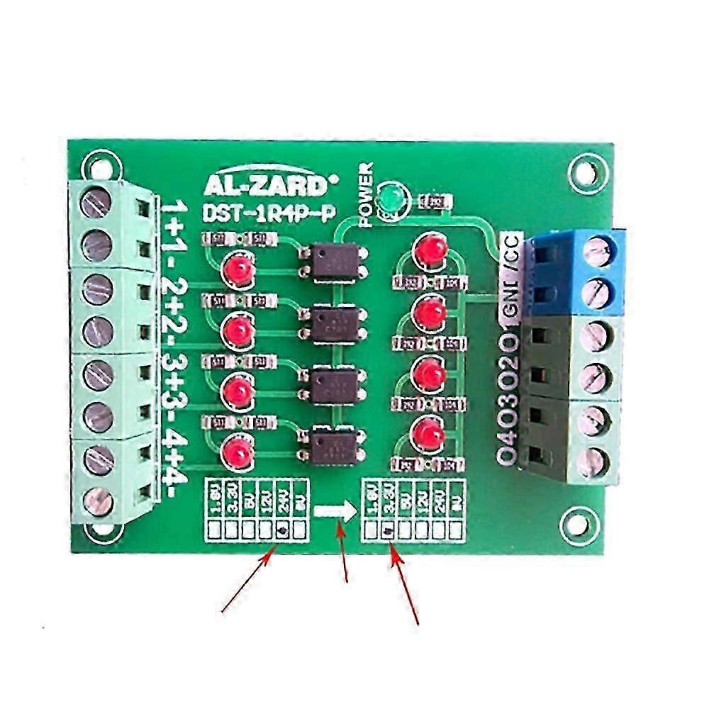 4CH Optocoupler Isolation Module,DST-1R4P-P 24V To 3.3V PNP Board for ...