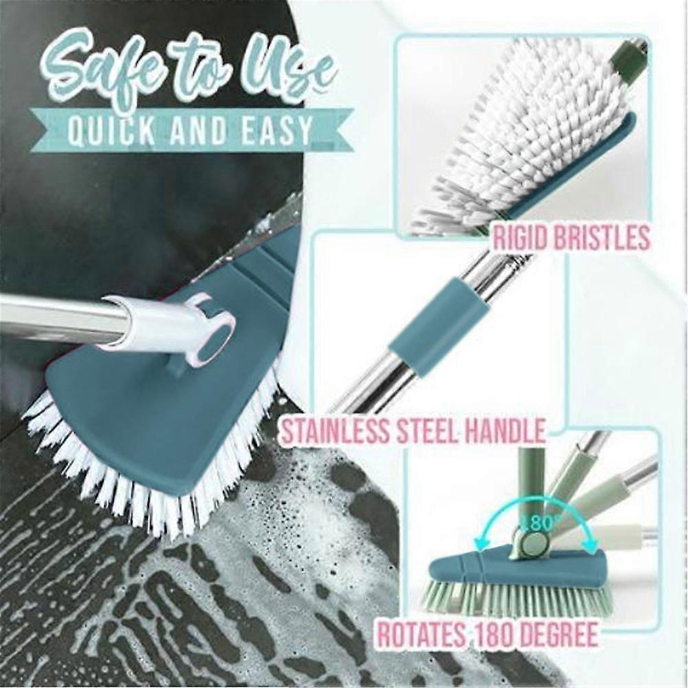 Bendable Corner Scrub Brush with Long Handle Removable Triangle Brush ...
