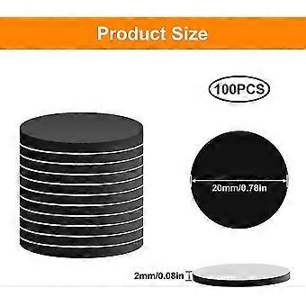 100 Pieces 20mm Round Magnet Sticker, Strong Adhesive Round Magnet ...