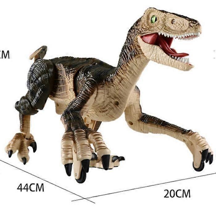Electric Remote Control Dinosaur Raptor Velociraptor Toys Walking Light ...