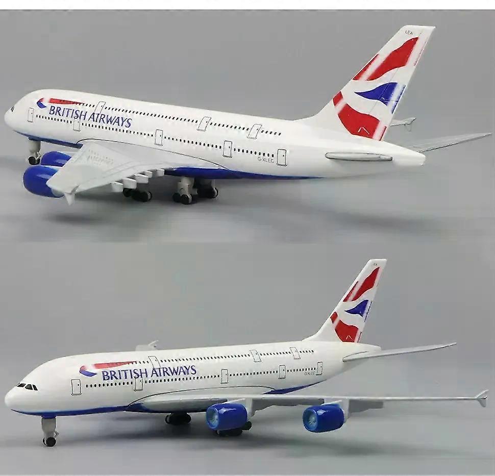 20cm Plane Toy Model Alloy Metal UK Air British Airways AIRBUS 380 A380 ...