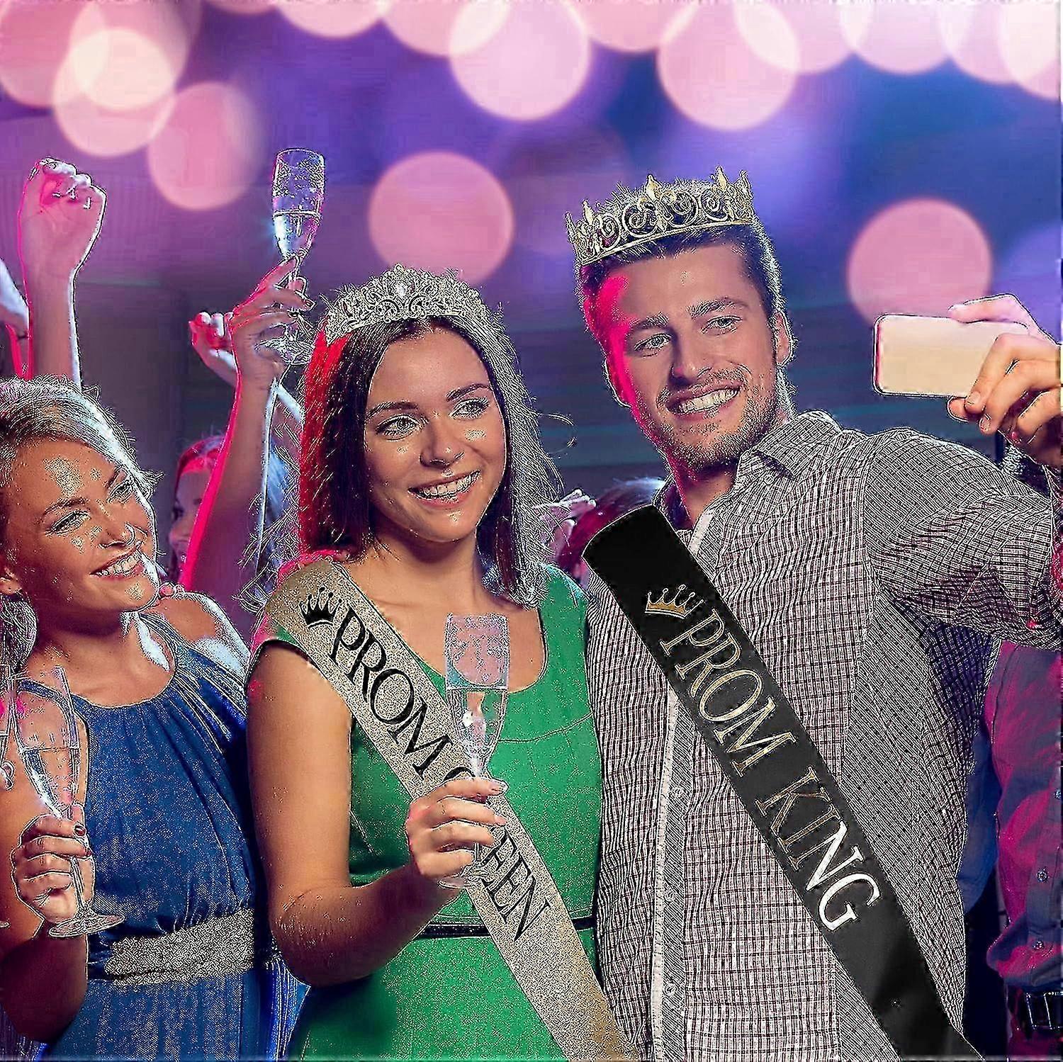Birthday Graduation Crown Set - Prom King Queen Tiara Sashes | Fruugo UK