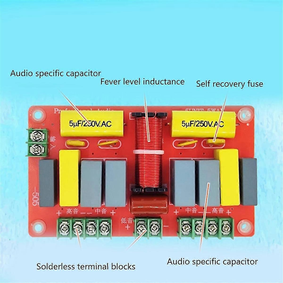 250W Crossover Module 2 High 2 Medium and 1 Low Five Crossover Hifi Hi ...