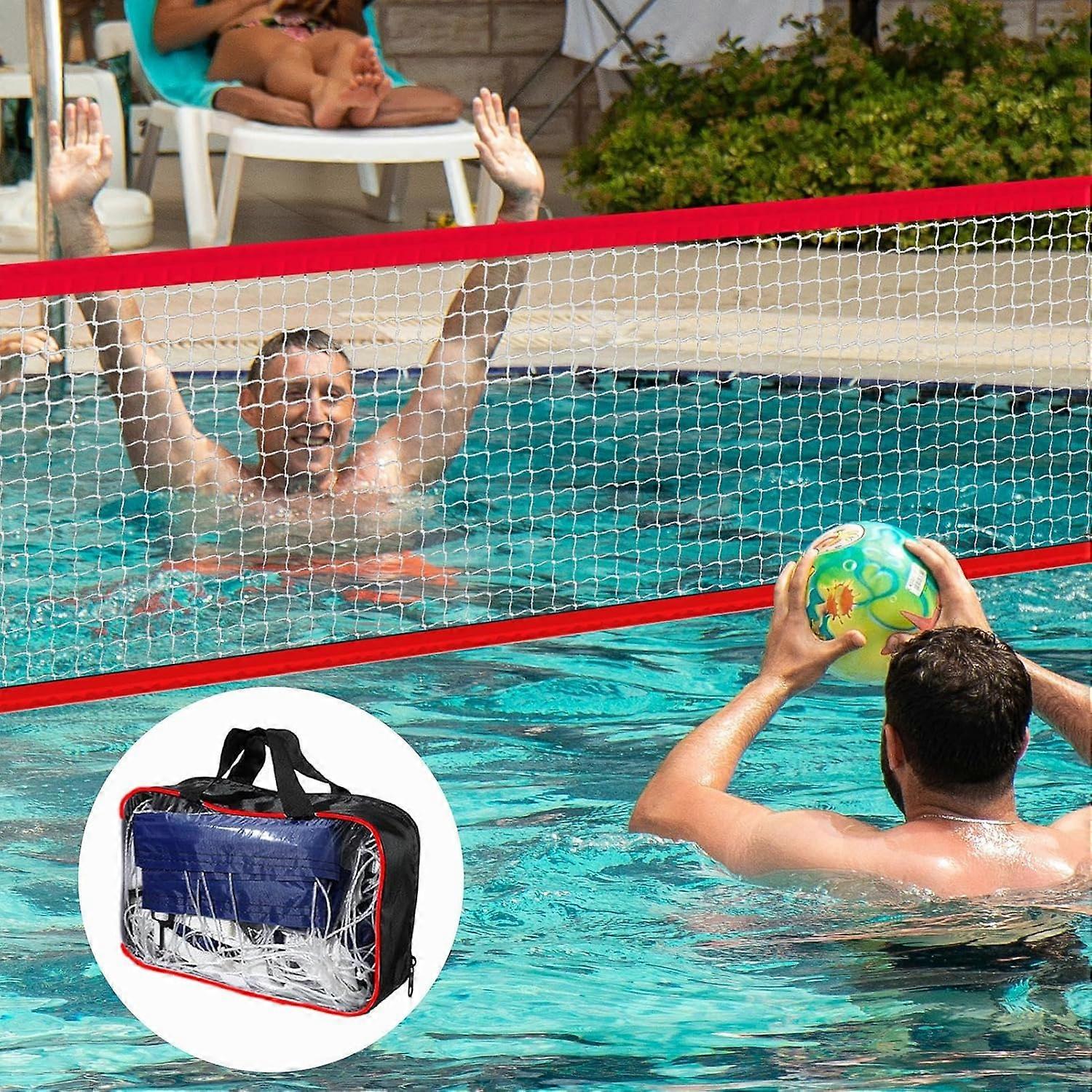 Swimming pool volleyball net, water volleyball game set Adjustable ...
