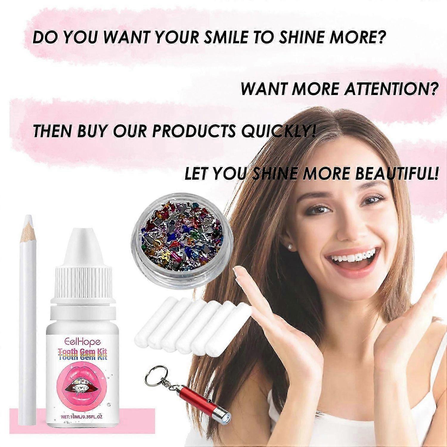 Tooth Gem Kit, DIY Crystals Jewelry Kit Teeth Gems Kit, Fashionable ...