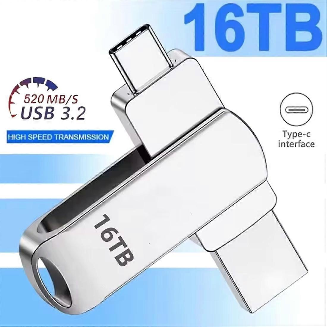 16TB Flash Drives High Speed USB Transfer Metal Pendrive Memory Card ...