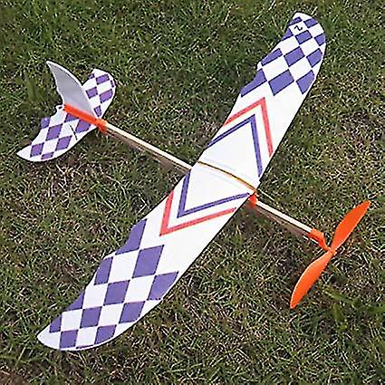 Rubber Band Elastic Powered Flying Glider Airplane Model Diy Kids Toys ...