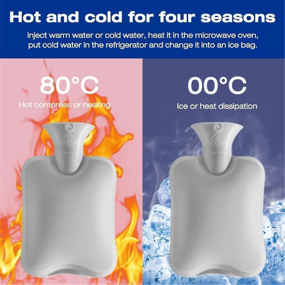 Hot Water Bottle, Rubber Hot Water Bag Fluffy With Cover And Belt, Soft ...