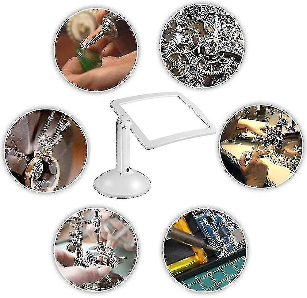 3x Rectangular Magnifying Glass With Led For S, Visually Imped, Elderly ...