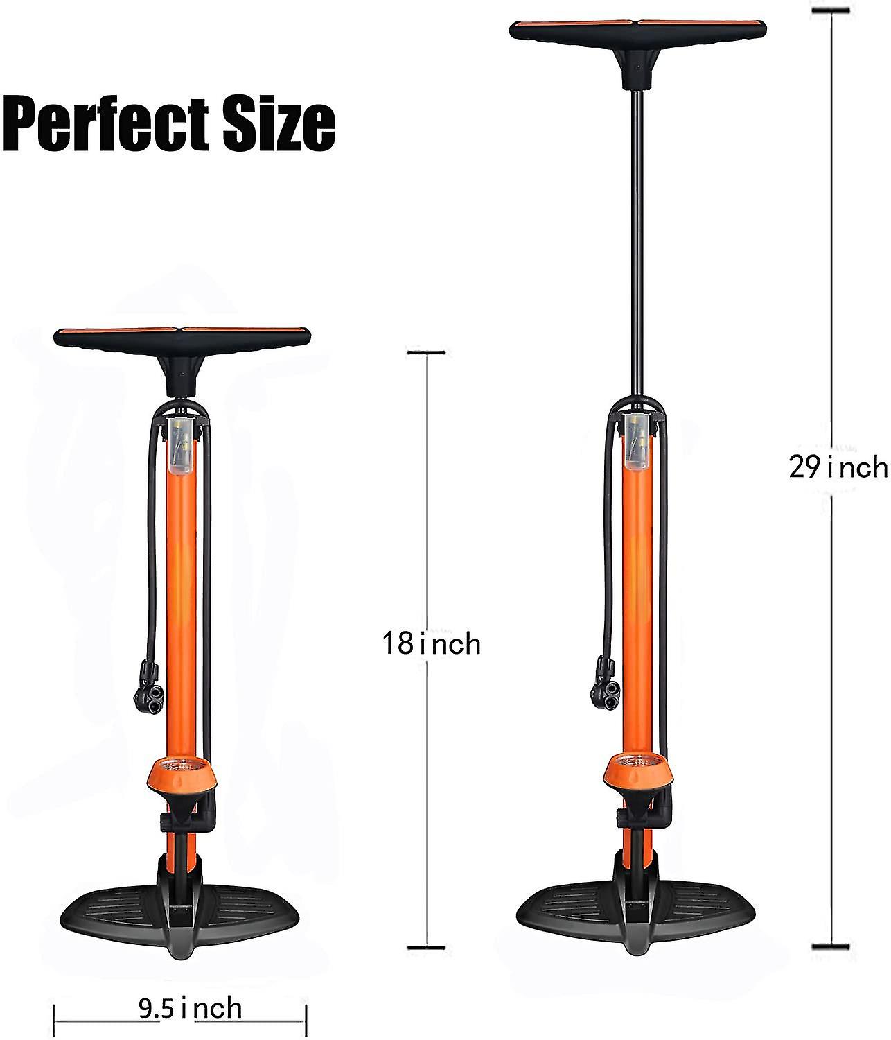 Bike Floor Pump, Floor Air Pump, Bike Pump With Large Gauge For ...