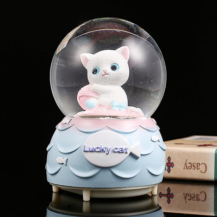 Snow Globe,Snow Globe Resin Cat Resin Crystal Ball Resin Crystal ...
