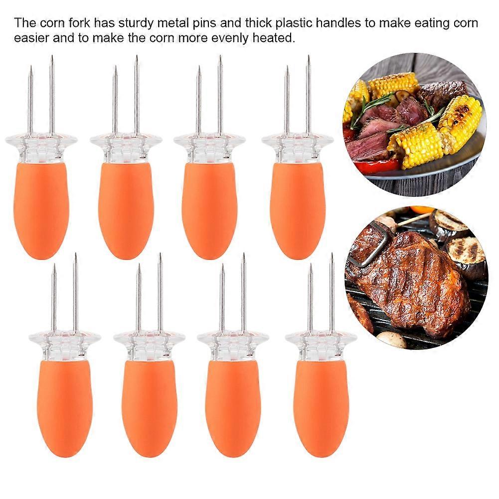 BBQ Corn Holders Stainless Steel Corn Forks Ergonomic Handles Heat ...