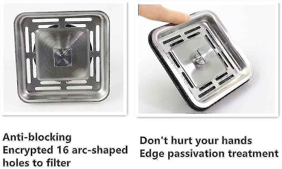 Square Sink Water Stop Column Stainless Steel Anti-blocking Net Kitchen ...