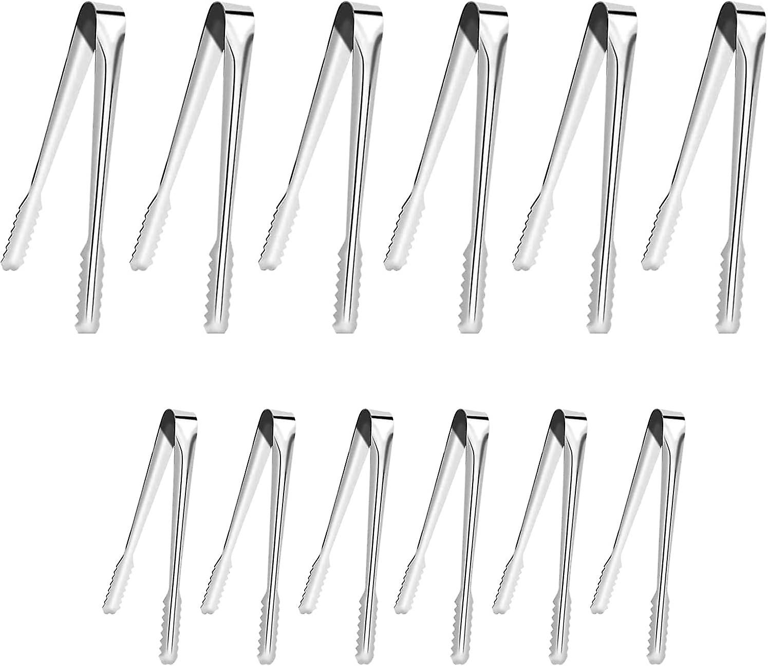 12pcs Sugar Tongs Bar Ice Tongs Candy Tongs Ice Cube Tongs Stainless ...