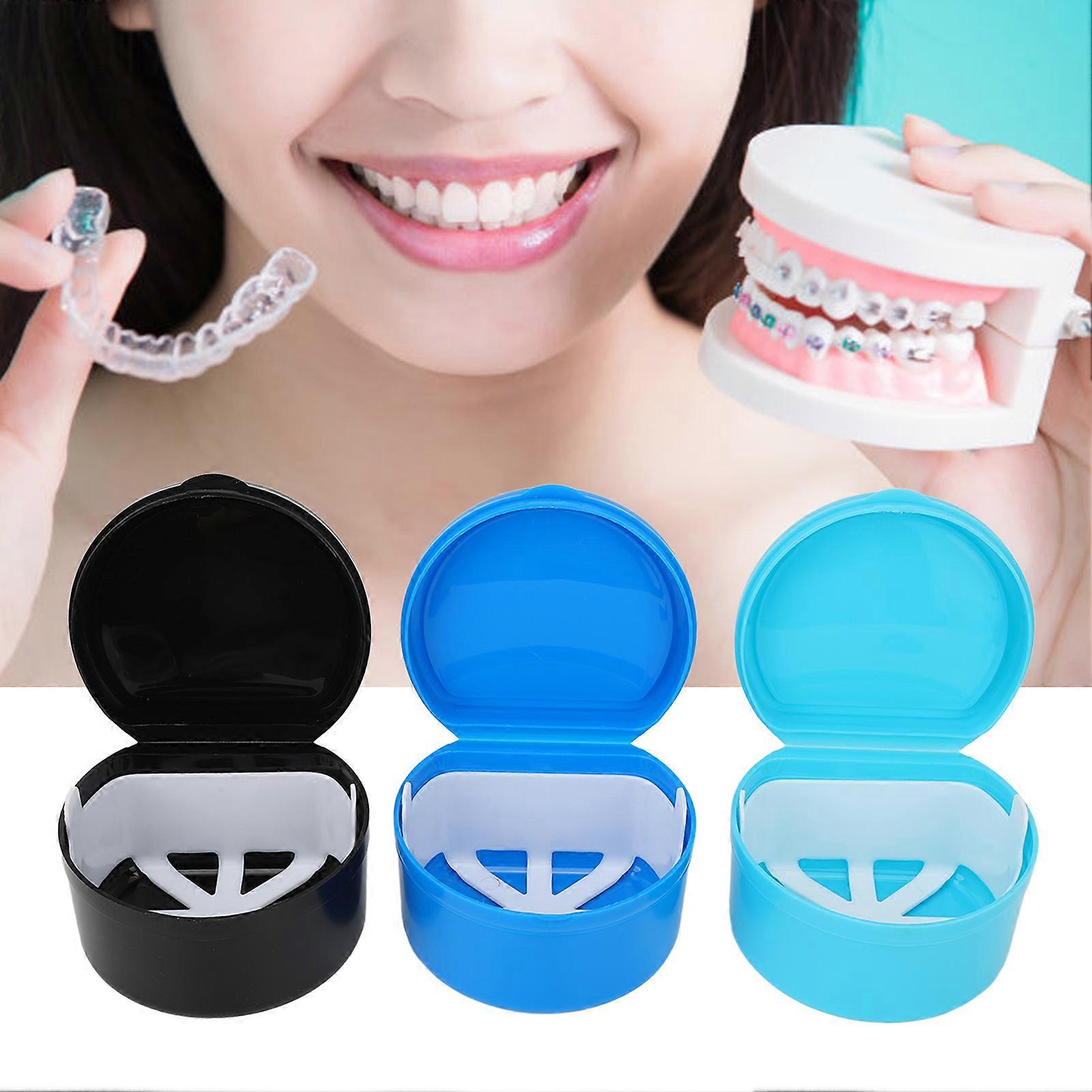 3pcs Mouthguard Box Portable Sturdy Waterproof Dustproof Denture Case ...