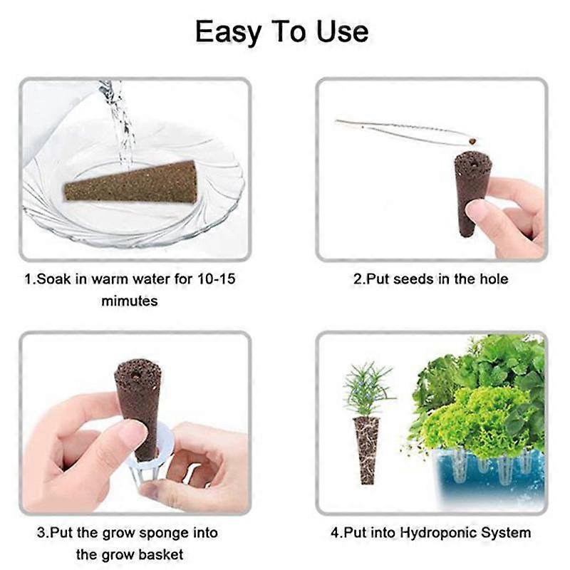 30 Pack Seed Plant Grow Sponges, Eco-Friendly Plant Growing Plugs ...