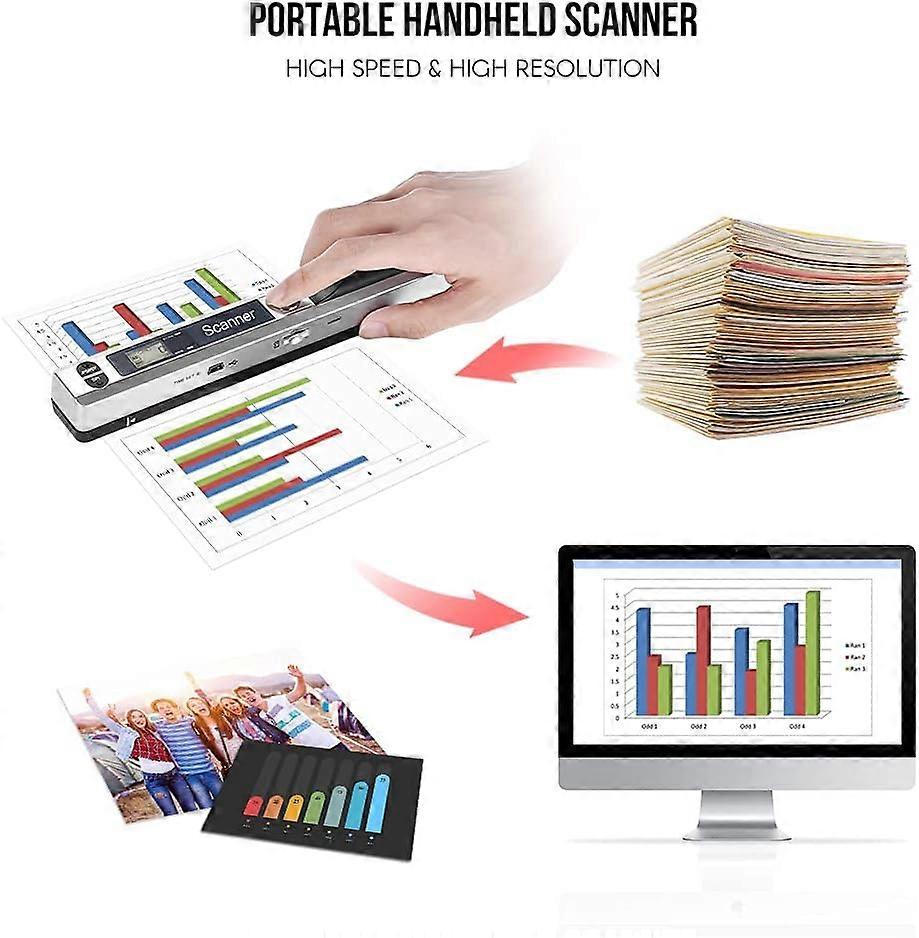 Wireless Portable Scanner Ruler Document Scanner High Resolution 900 ...