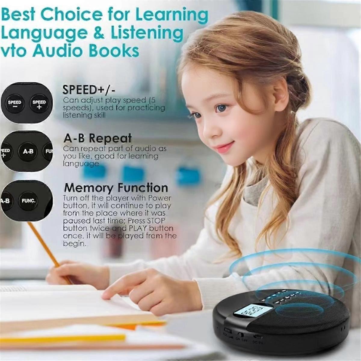 Portable CD Player and MP3 Player with Anti Skip Protection and Dual ...