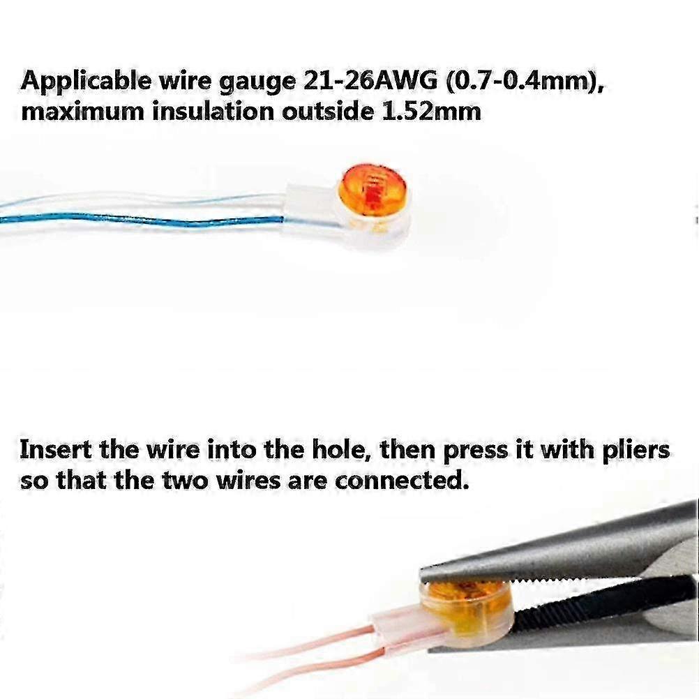 2024 200pcs Waterproof Gel-filled Orange Clear Button Telephone Wire ...