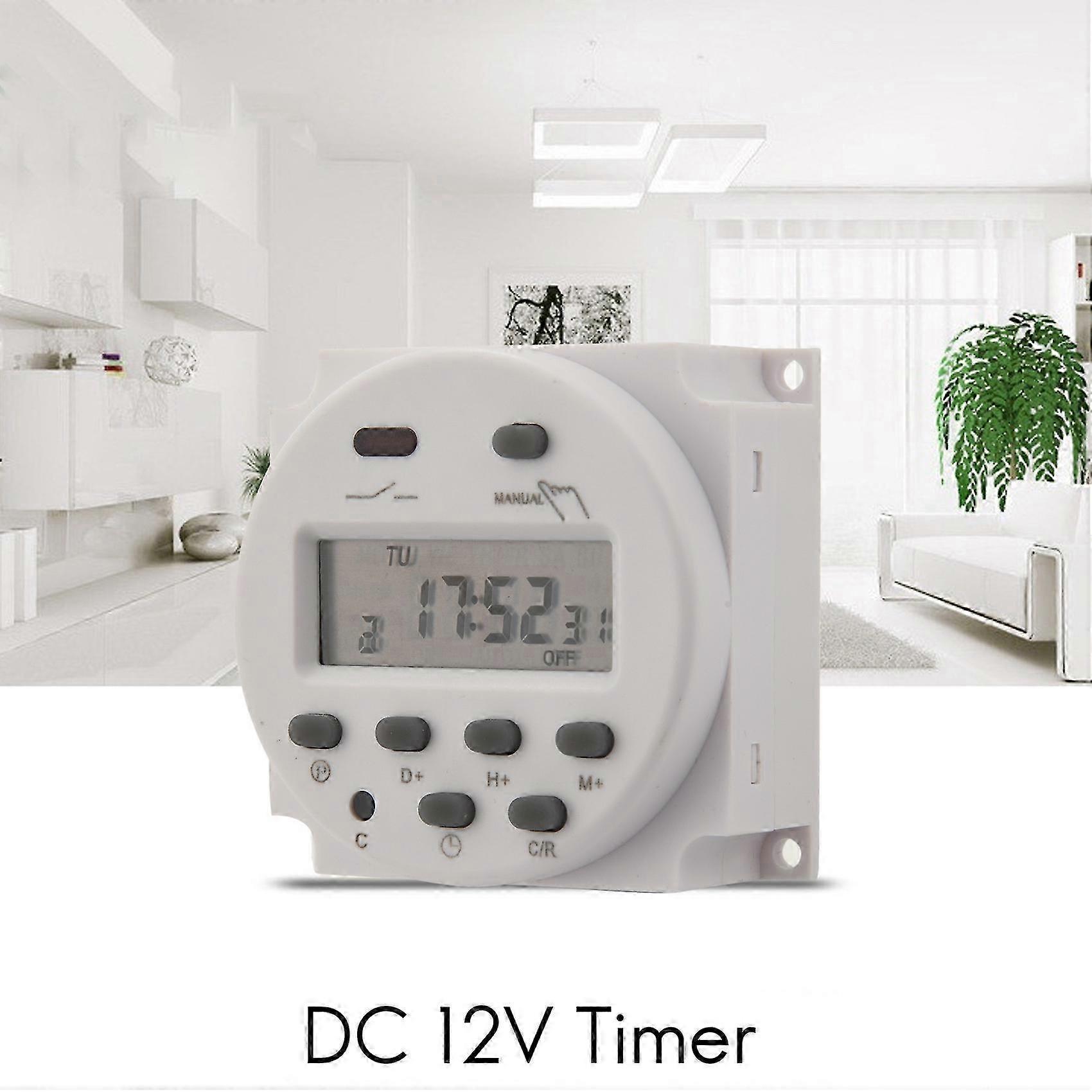 DC 12V Digital LCD Power Programmable Timer Time Switch Relay 16A Amps ...