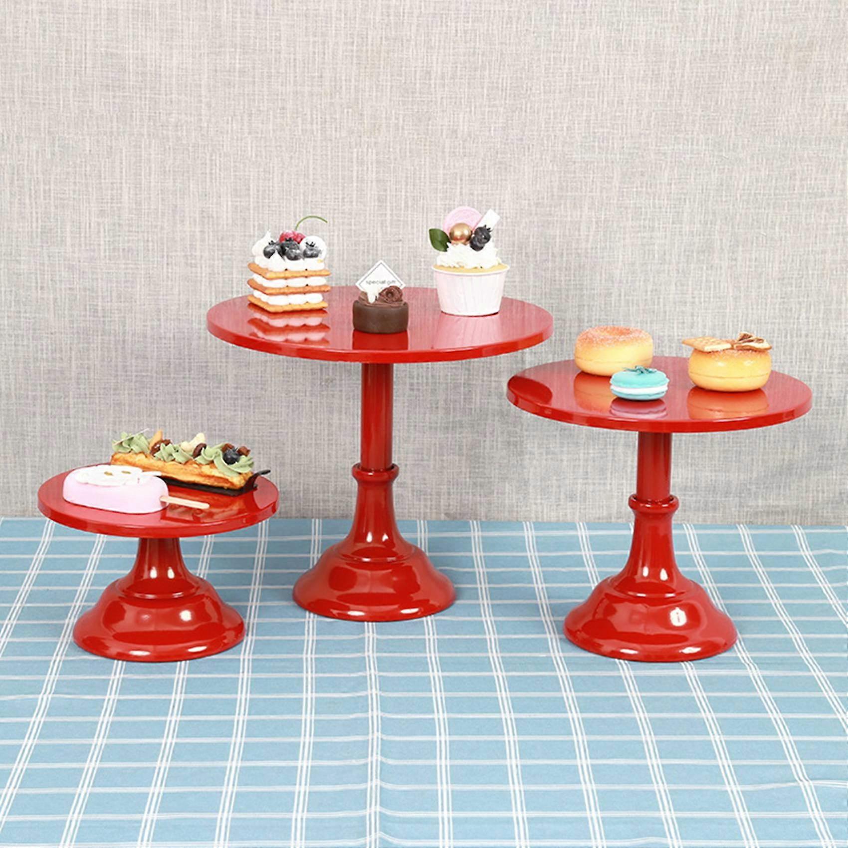 Metal Iron Cake Stand Round Pedestal Dessert Holder Cupcake Display ...