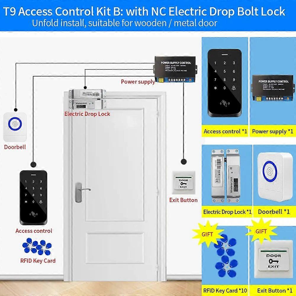 T9 Access Control System Set IP67 Waterproof Access Control Kit Touch ...