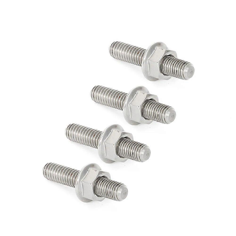 4 Pcs Exhaust Port Studs & Nuts Pipe Butt Screws Both-Ends Screw-In ...