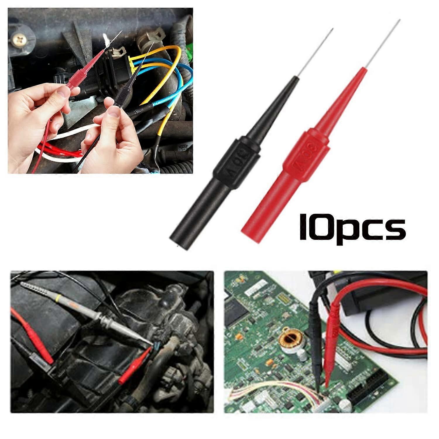 10PCS Multimeter Test Lead Extention Back Probes Sharp Needle Micro Pin ...