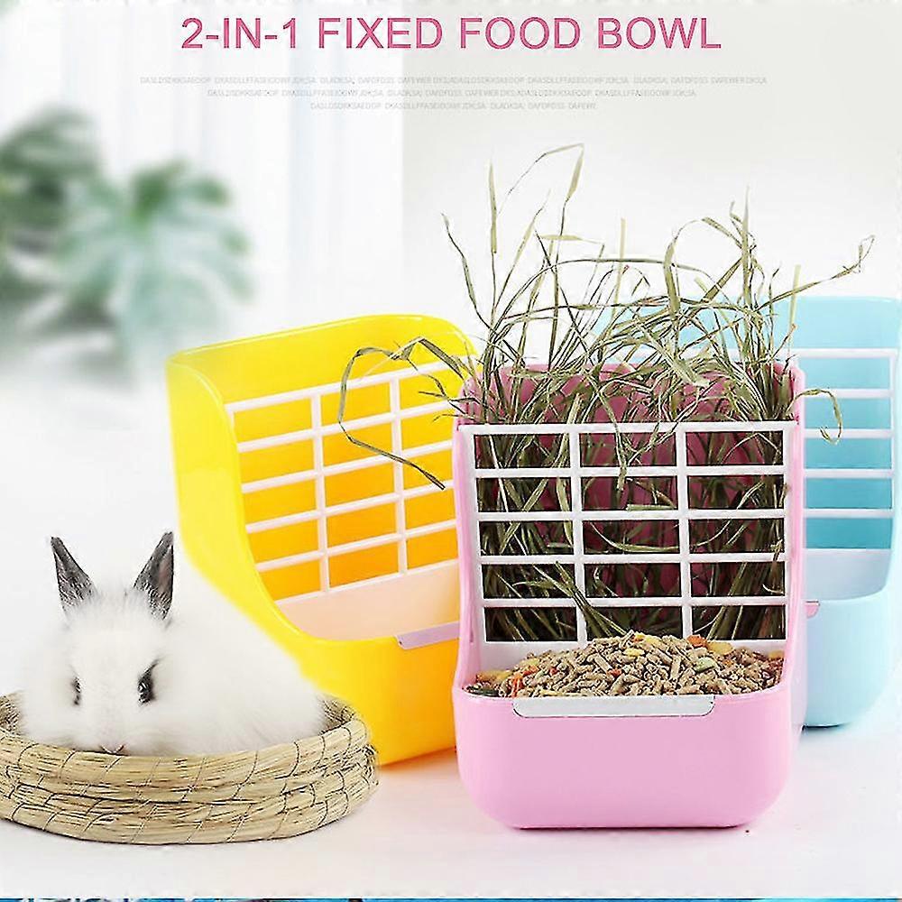 Rabbit Food Bowl,guinea Pig Food Bowl,2 In 1 Hanging Automatic Rabbit ...