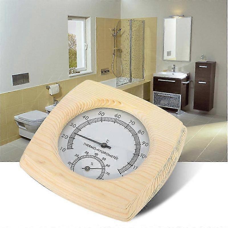Wooden Temperature Humidity Meter Mechanical Temperature And Humidity ...
