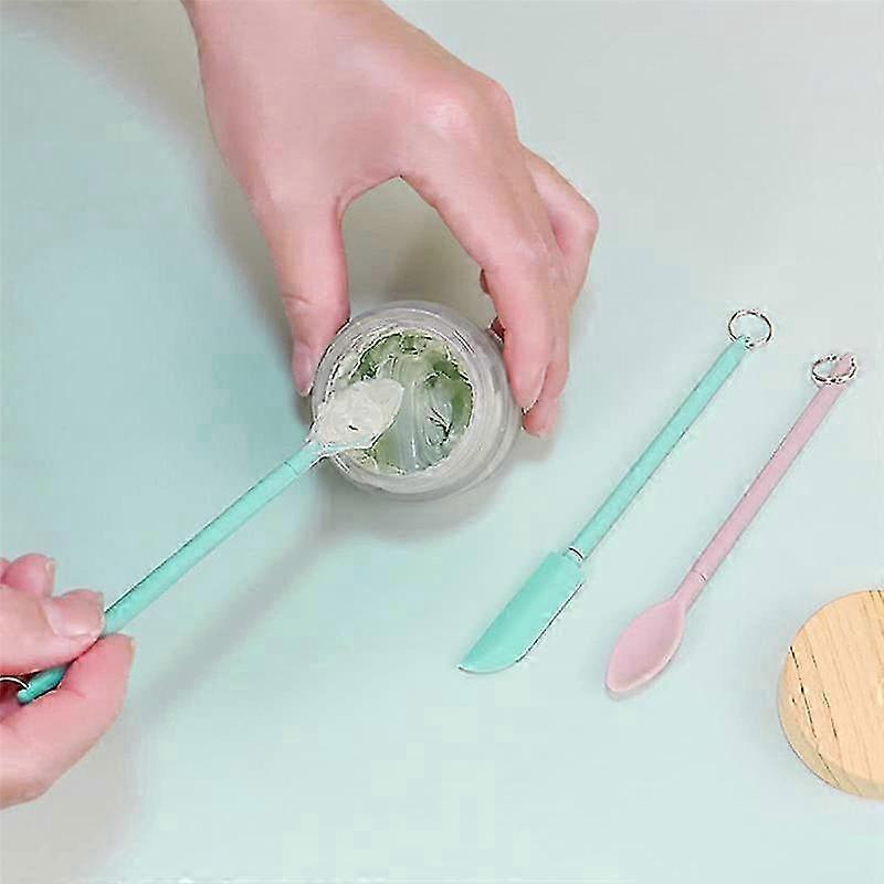 8 Pcs Mini Silicone Telescopic Spatula and Scooping Spoon, Mini Spatula ...