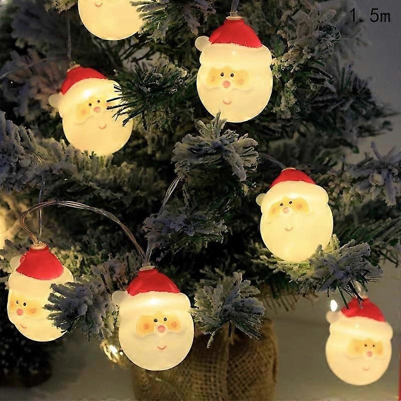 1.5m Christmas Santa Claus Snowman Light String Xmas Tree Decorative ...