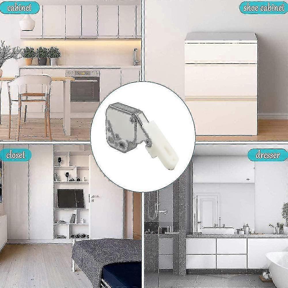 6pcs Mini Latch Automatic Spring Catch,invisible Cabinet Door Lock Self ...